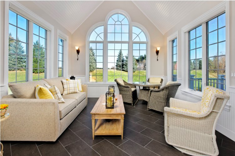 Sunroom with Electric Floor Heating Showcase in Crystal Lake, IL. 222 ...