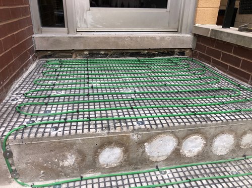 Heated Stairs and Landing Showcase in Chicago, IL. 63 sq. ft. | WarmlyYours