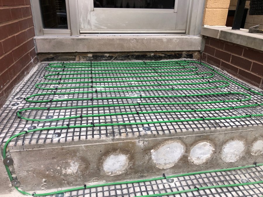 Heated Stairs and Landing Showcase in Chicago, IL. 63 sq. ft. | WarmlyYours